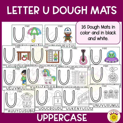 Letter U Alphabet Playdough Mats and Cards | Made By Teachers