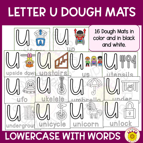 Letter U Alphabet Playdough Mats and Cards | Made By Teachers