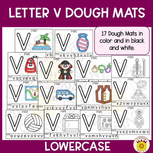 Letter V Alphabet Playdough Mats and Cards | Made By Teachers