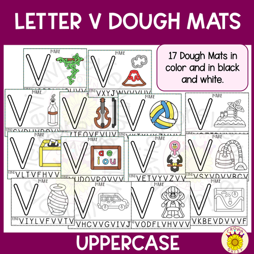 Letter V Alphabet Playdough Mats and Cards | Made By Teachers