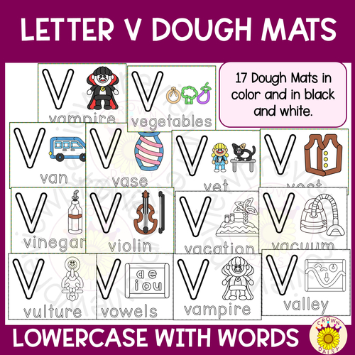Letter V Alphabet Playdough Mats and Cards | Made By Teachers