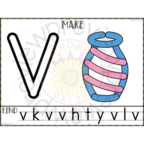 Letter V Alphabet Playdough Mats and Cards | Made By Teachers