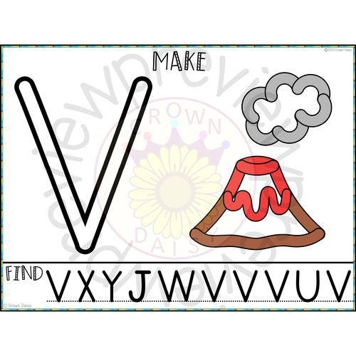 Letter V Alphabet Playdough Mats and Cards | Made By Teachers