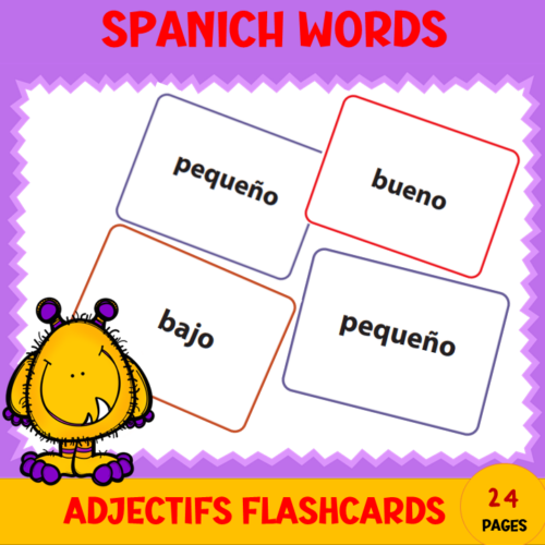 Spanish Adjectives Unleashed: Master Common Adjectives with Flashcards ...