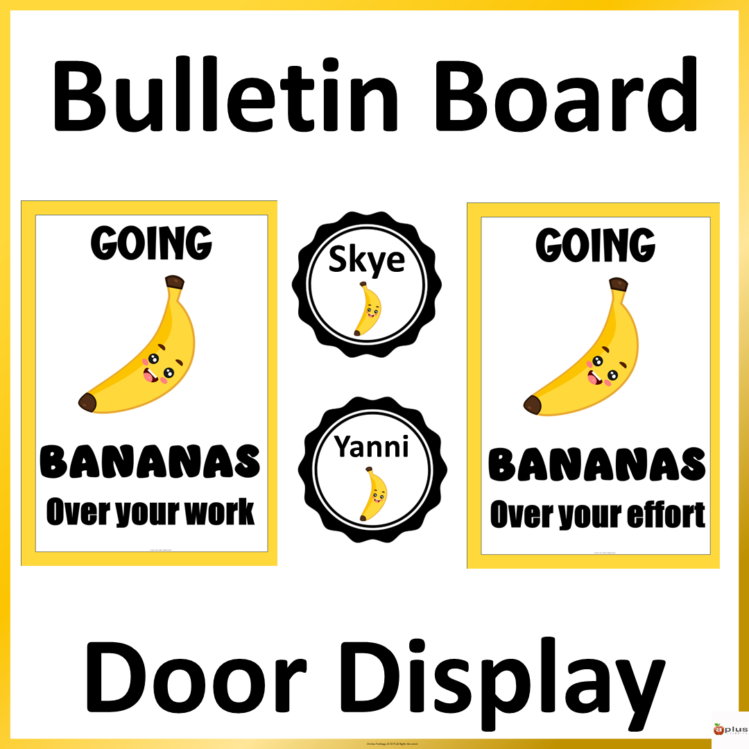Food Pun Tea Bulletin Board Door Display Decoration Editable | Made By ...