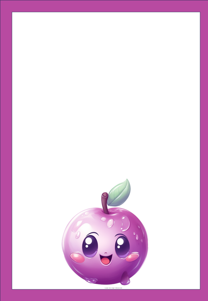 Food Pun Plum Bulletin Board Door Display Decoration Editable | Made By ...
