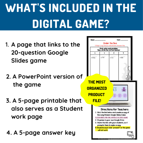 4th Grade Division Game with 3 Digit Dividends | Video Game | Made By ...