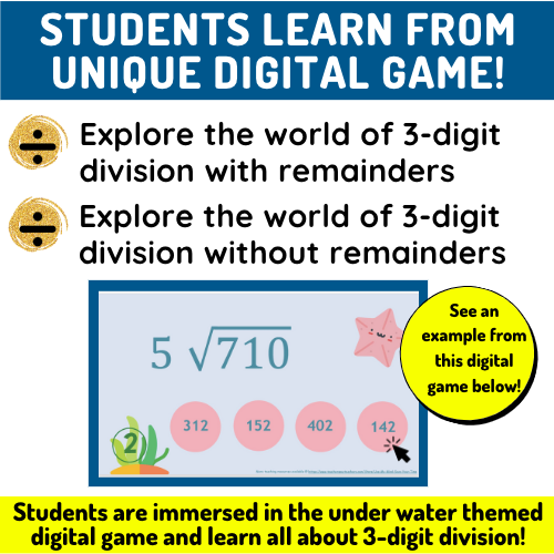 4th Grade Division Game with 3 Digit Dividends | Video Game | Made By ...