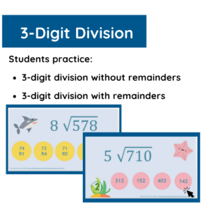 4th Grade Division Game with 3 Digit Dividends | Video Game | Made By ...