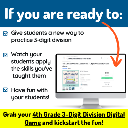 4th Grade Division Game with 3 Digit Dividends | Video Game | Made By ...