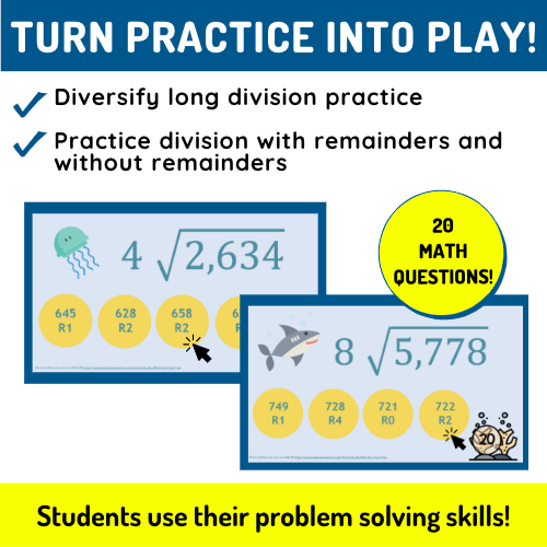 Fourth Grade Long Division Worksheets and Video Game | Made By Teachers