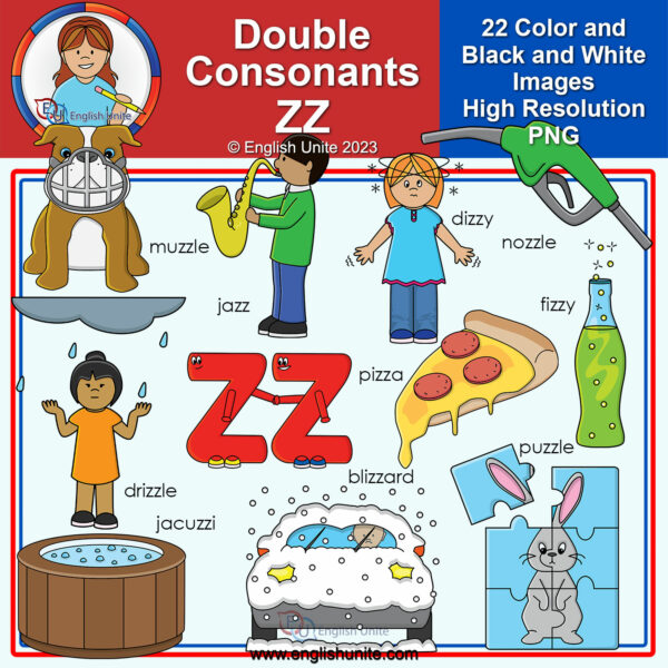 Clip Art - Double Consonants ZZ | Made By Teachers