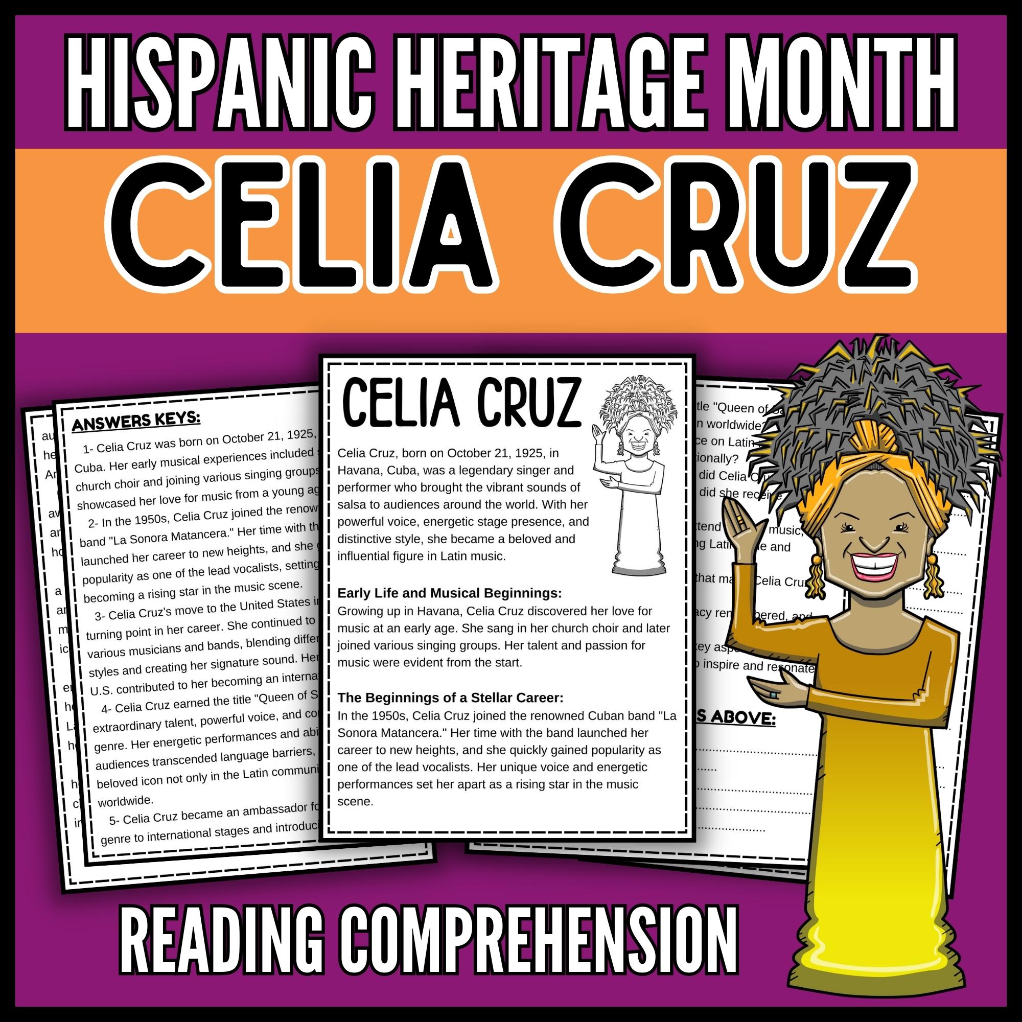 Celia Cruz Reading Comprehension Passage and Questions | Made By Teachers