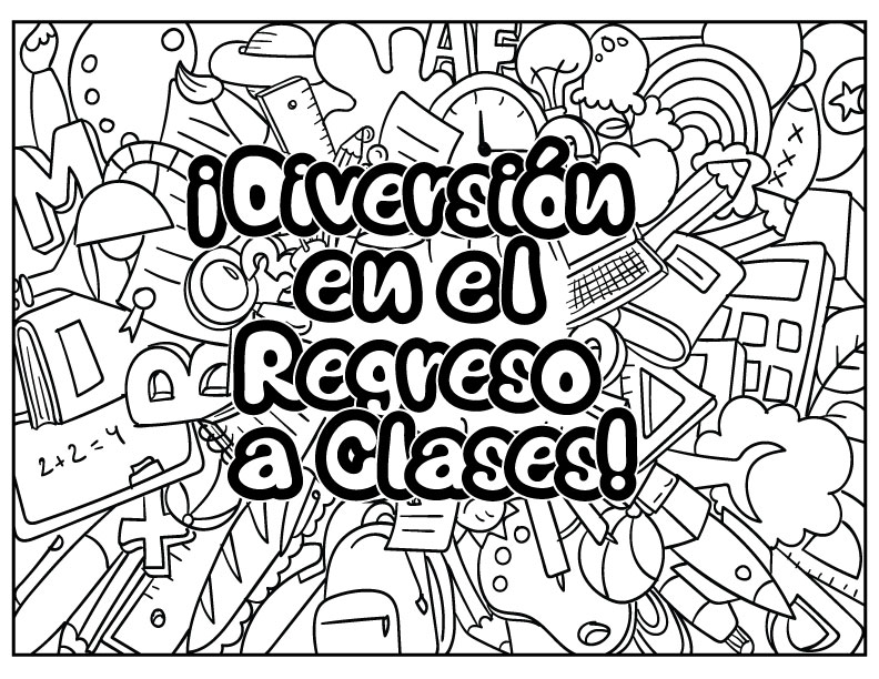 Regreso a Clases Dibujos Para Colorear-Back to school coloring Sheets ...