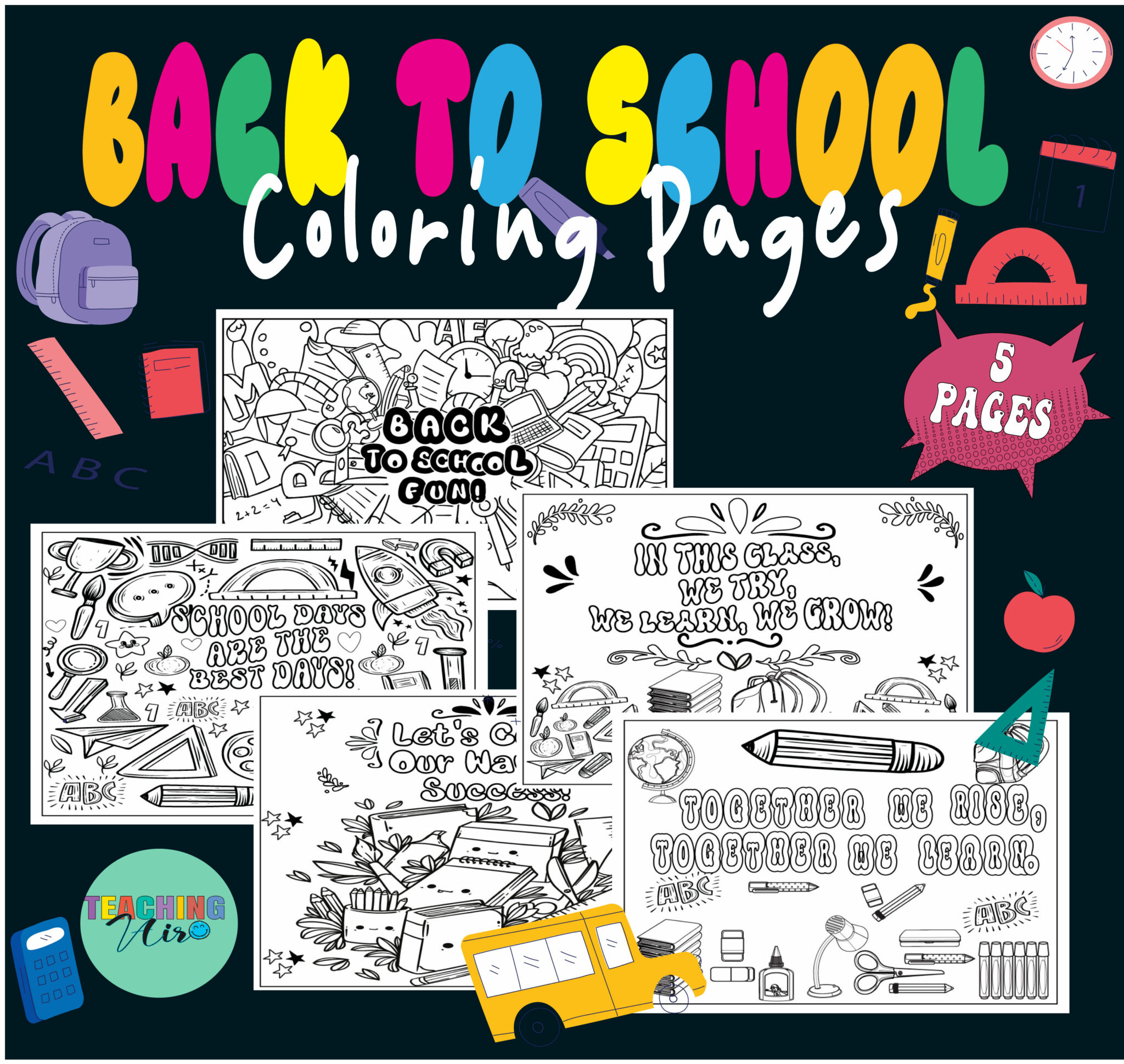 Back To School Coloring Pages | Cool Back To School Sayings Coloring ...