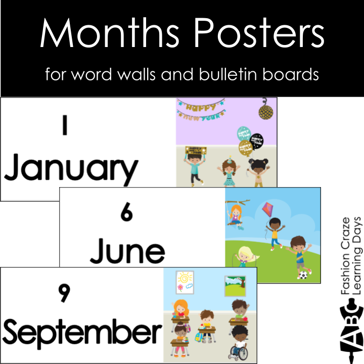 Months Of The Year Posters For Classroom