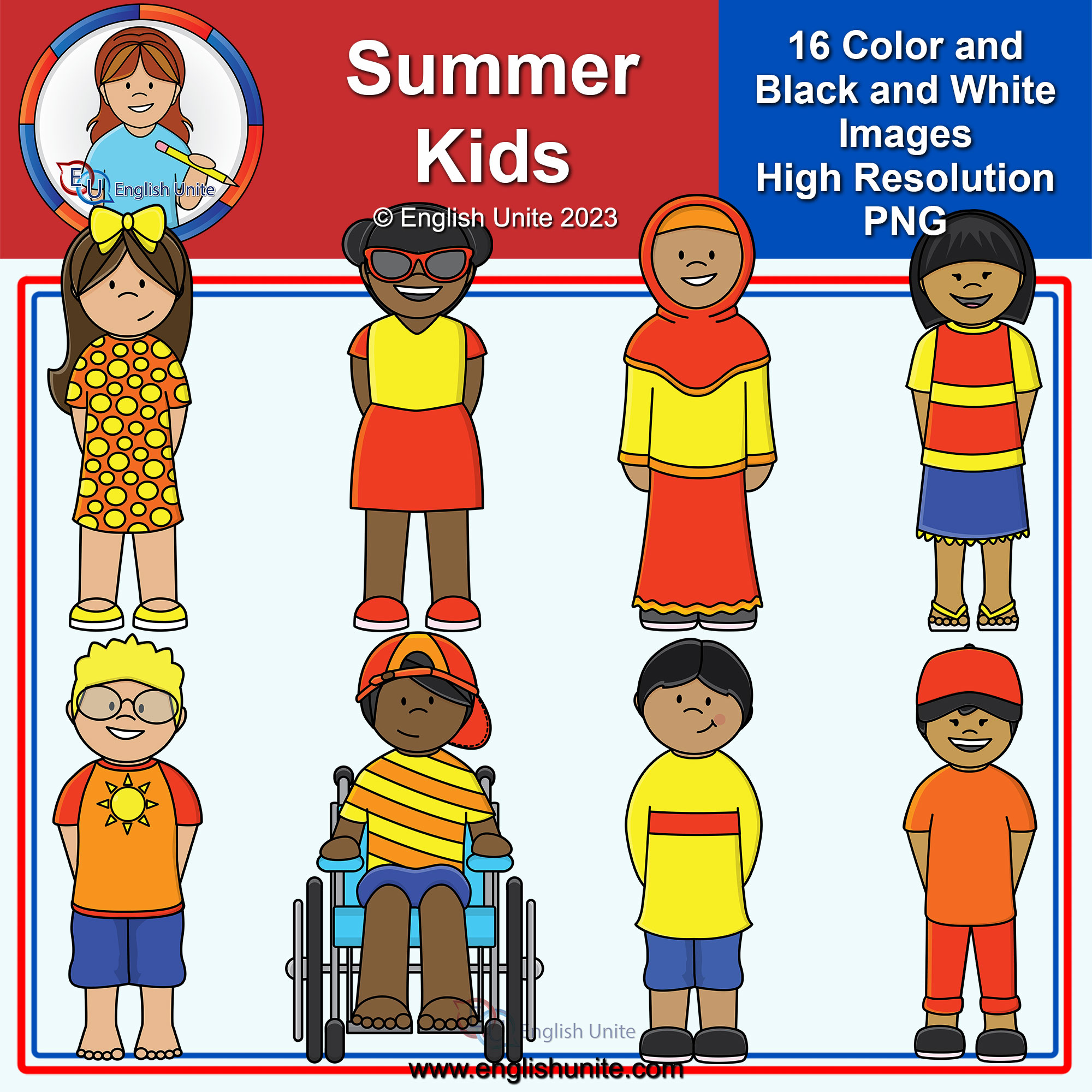 Clip Art - Summer Kids | Made By Teachers