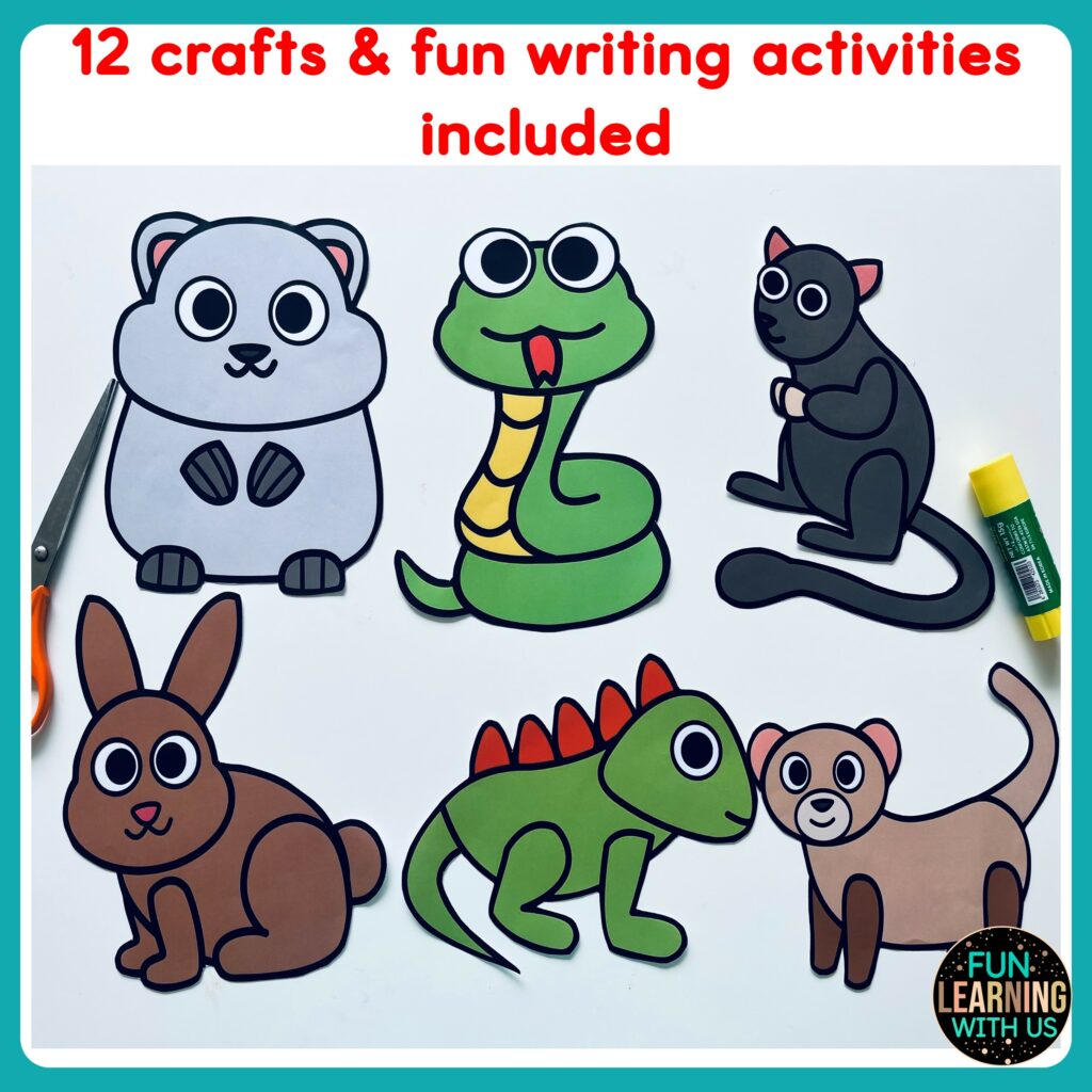 Pet Animals Cut & Paste Fine Motor Skill Crafts for Preschool ...