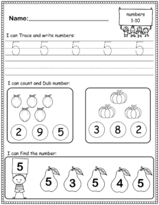 Kindergarten Number Sense Worksheets: Building Math Skills for Little ...