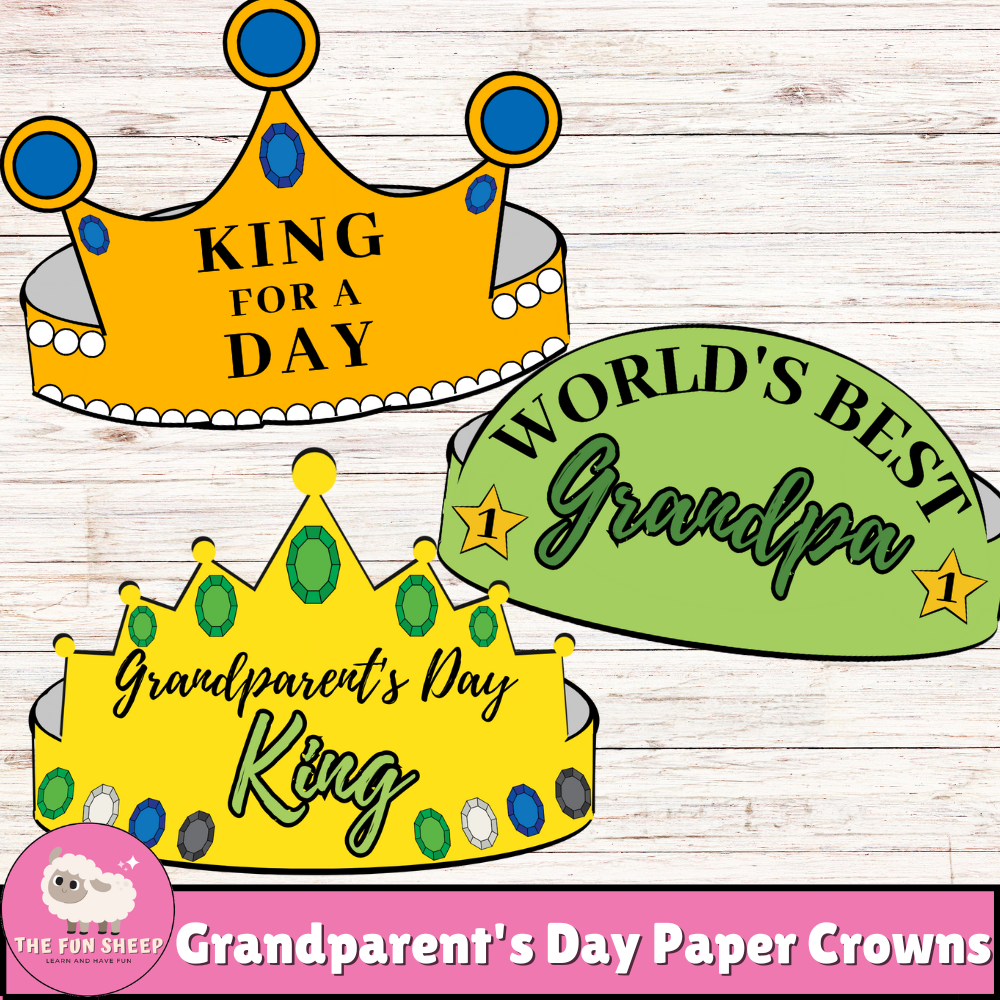 Grandparent's Day Paper Crowns| Headbands Printable Templates for ...