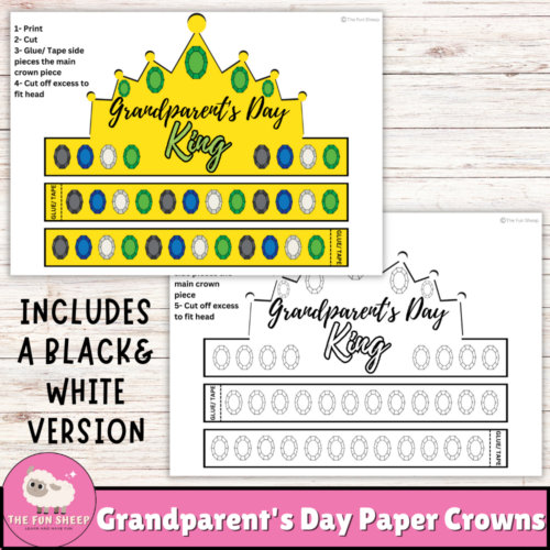 Grandparent's Day Paper Crowns| Headbands Printable Templates for ...