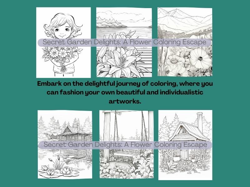 Secret Garden Delights: A Flower Coloring Book | Made By Teachers