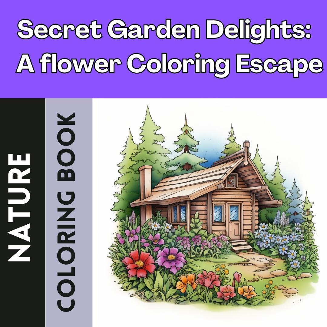 Secret Garden Delights: A Flower Coloring Book | Made By Teachers