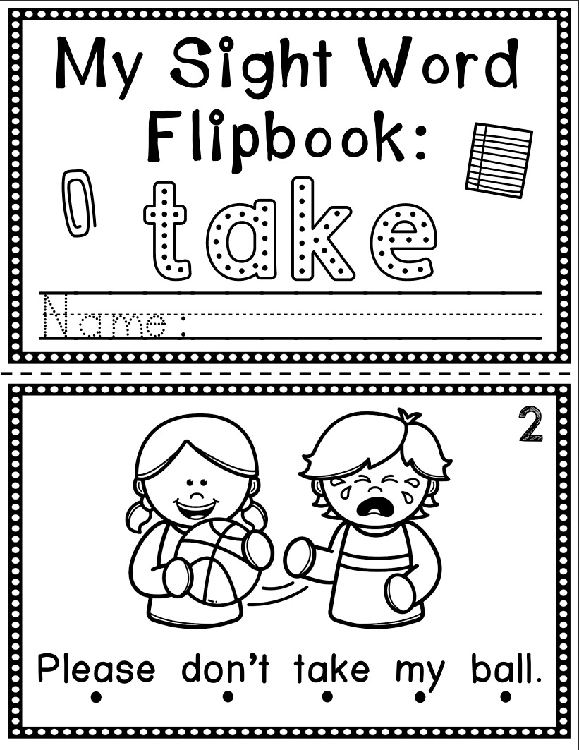 Sight Word Flip Book (Flipbook) - WALK | Made By Teachers