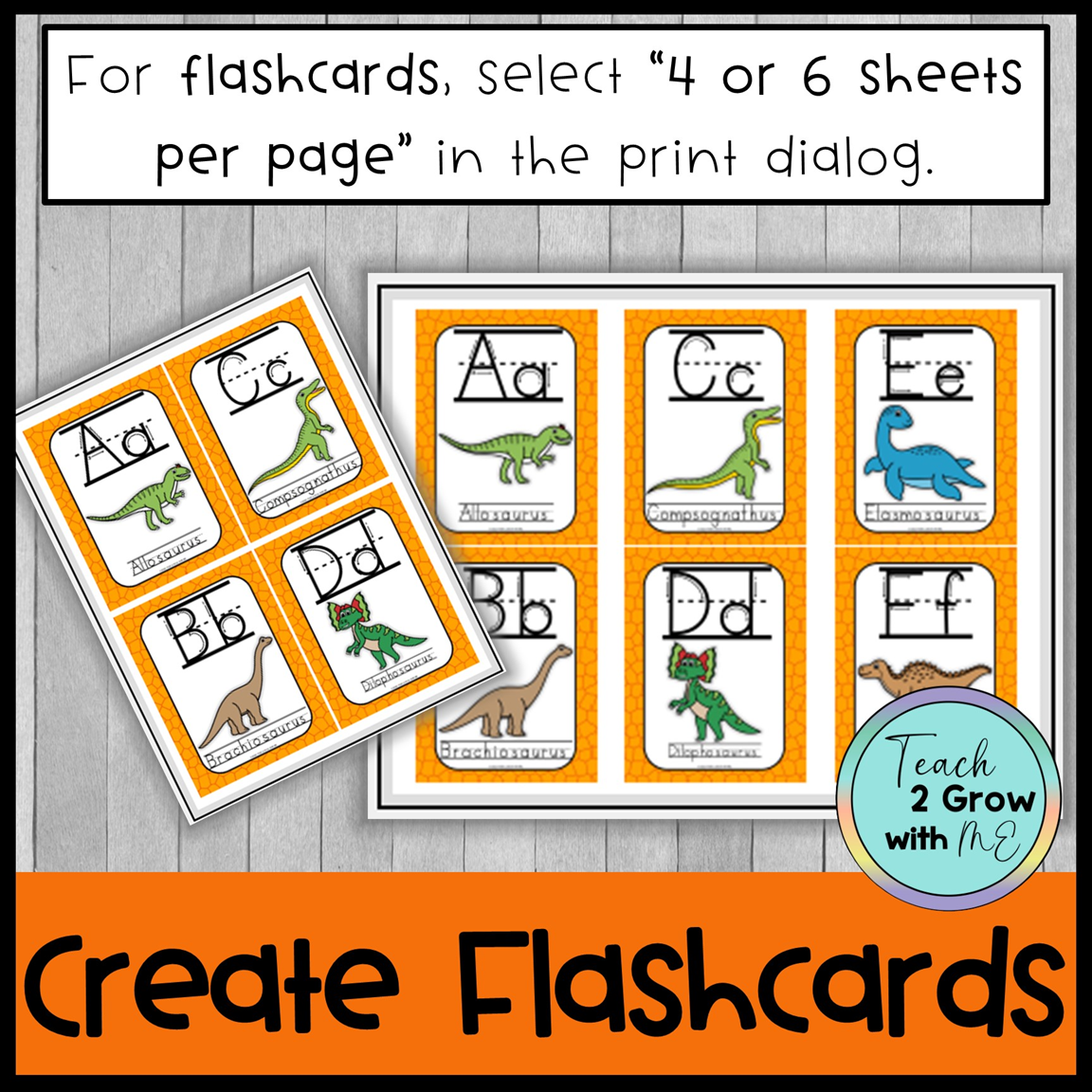 Alphabet Posters Dinosaurs A-Z with Orange Scales Border Classroom ...