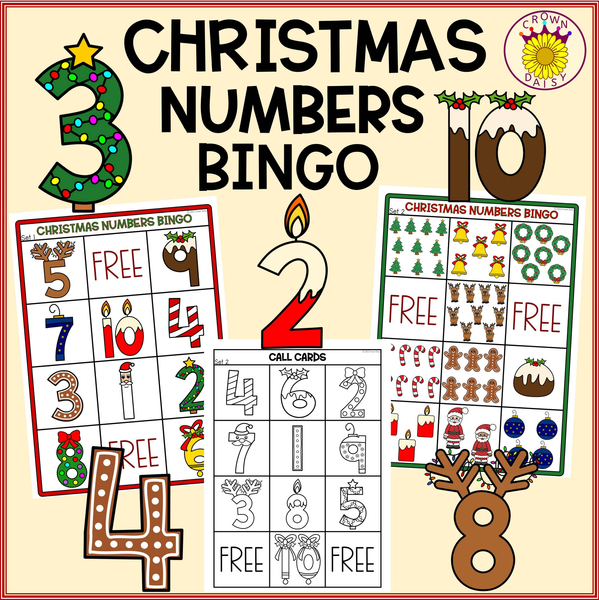 Christmas Numbers 1 to 10 Bingo | Made By Teachers