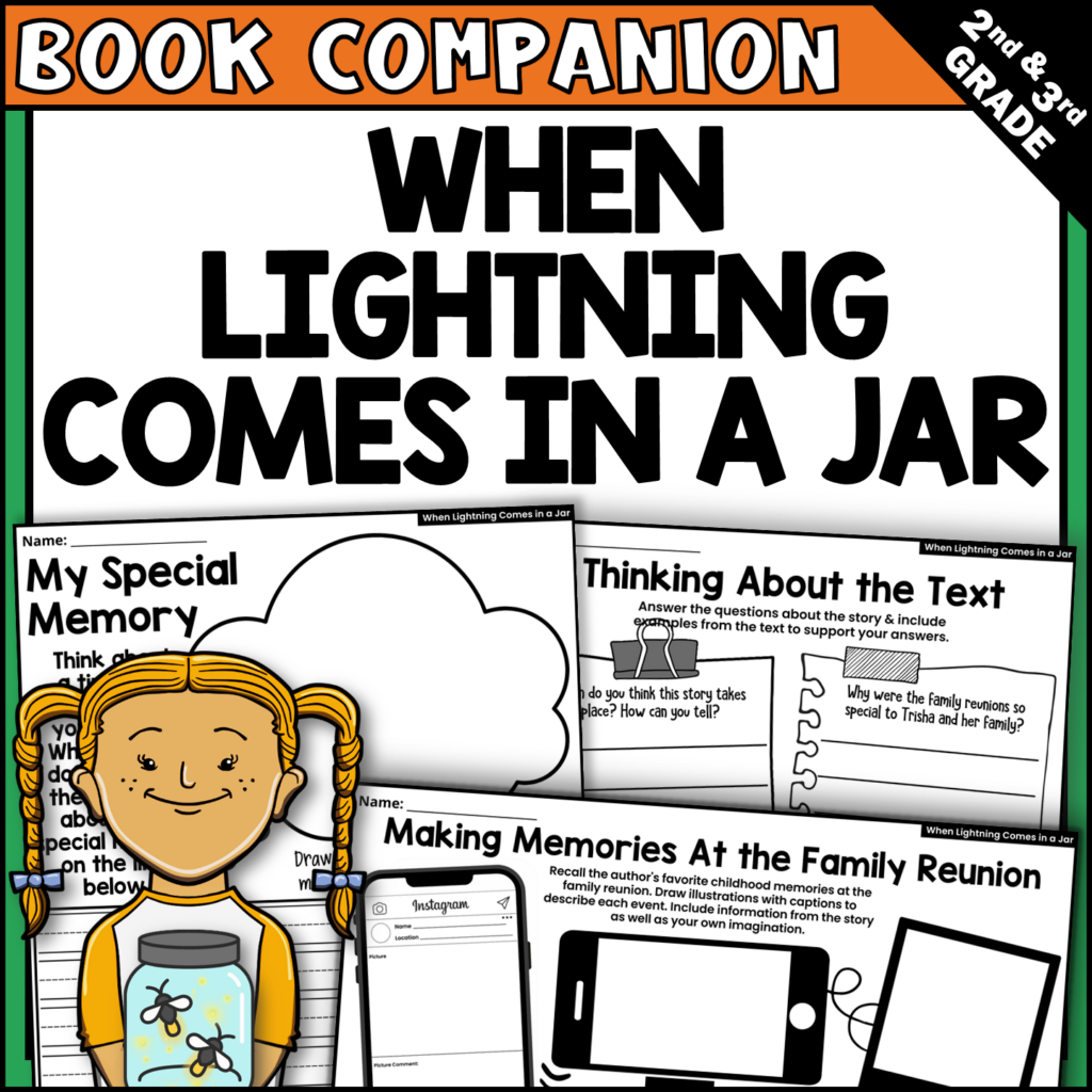 When Lightning Comes in a Jar Read Aloud Book Companion Activities for ...