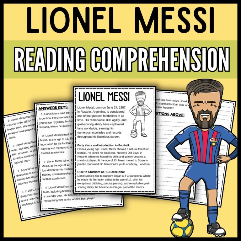 Lionel Messi Reading Comprehension Passage & Questions - Hispanic ...