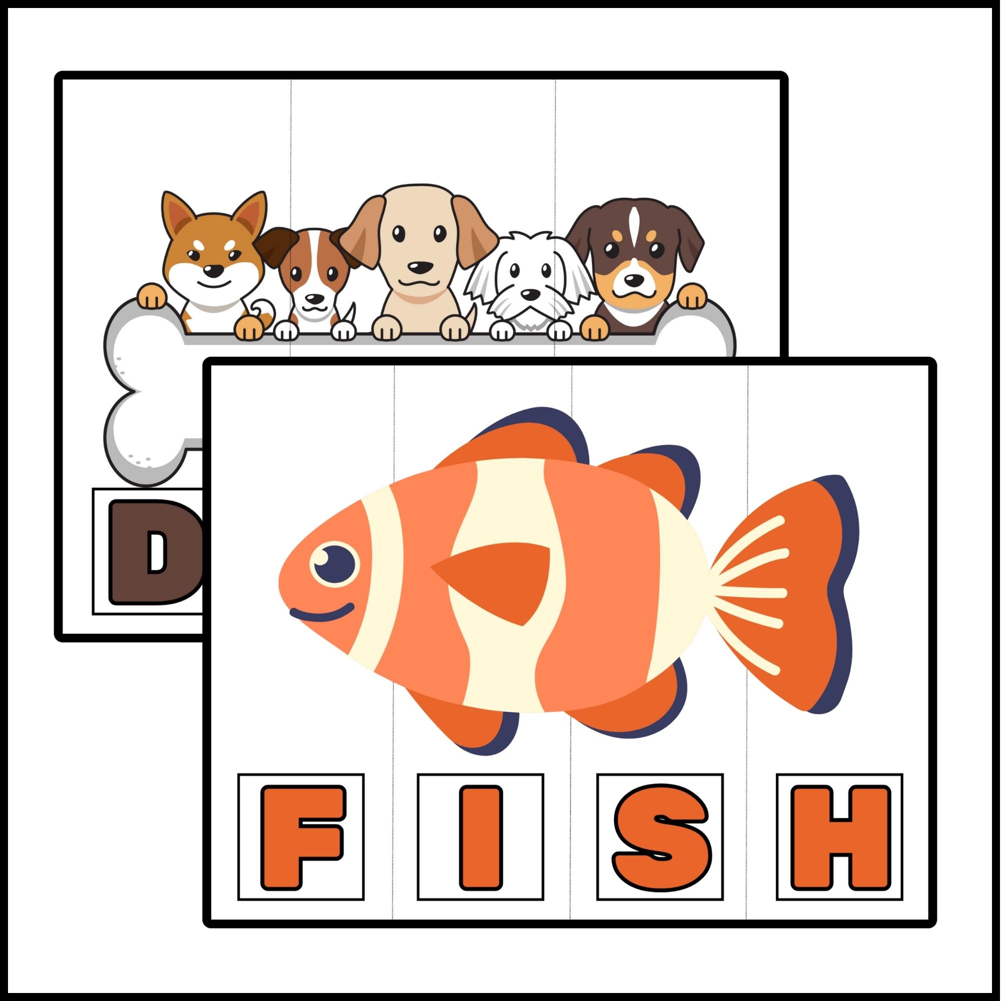 Name Puzzle Challenge for First Day of Kindergarten (Colorful Images ...