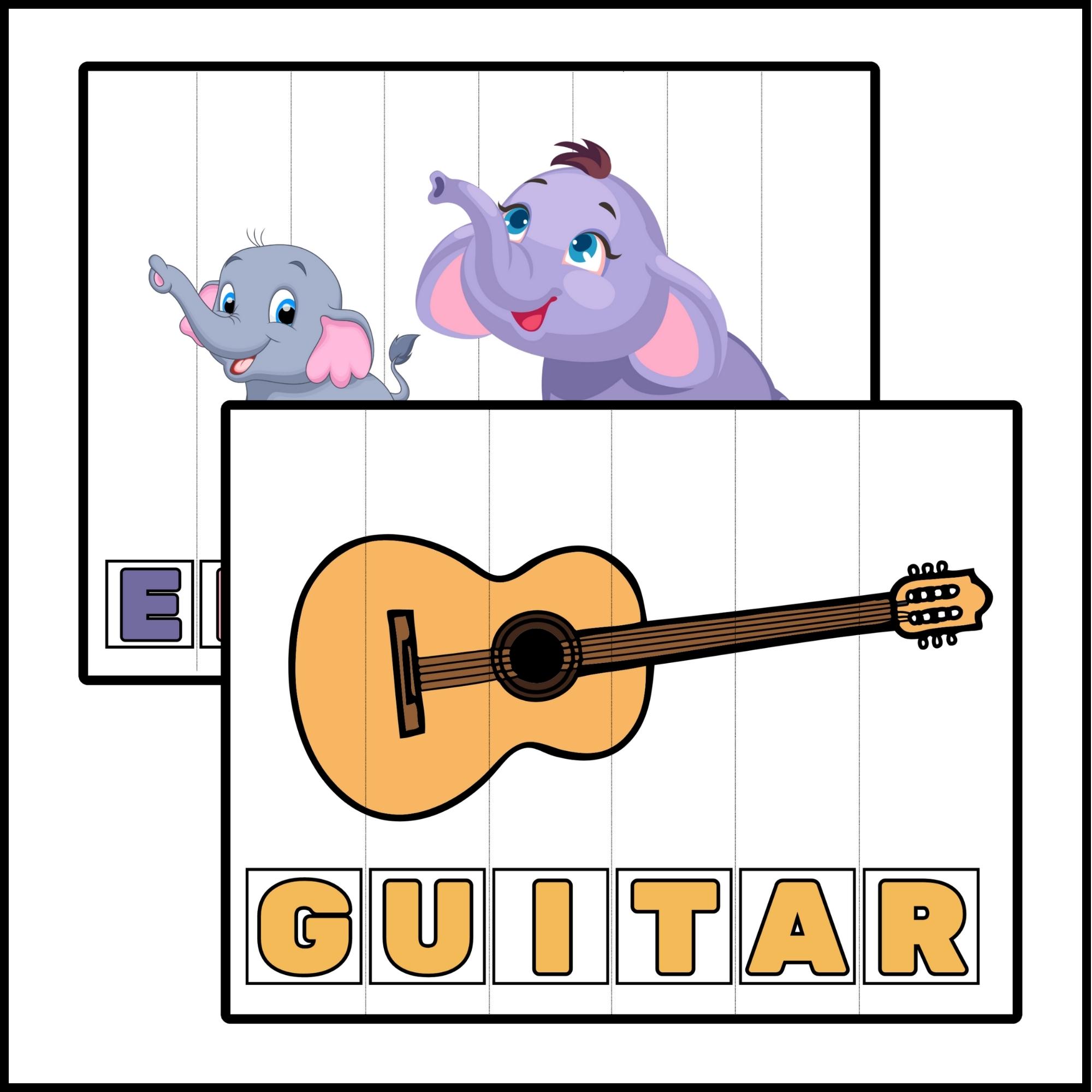 Name Puzzle Challenge for First Day of Kindergarten (Colorful Images ...