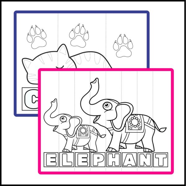 Name Puzzle Challenge for First Day of Kindergarten (Coloring Pages ...