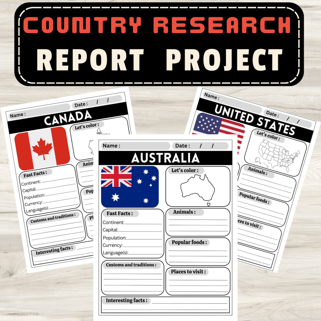 111 Country Research Report Template Project: World Geography - Made By ...