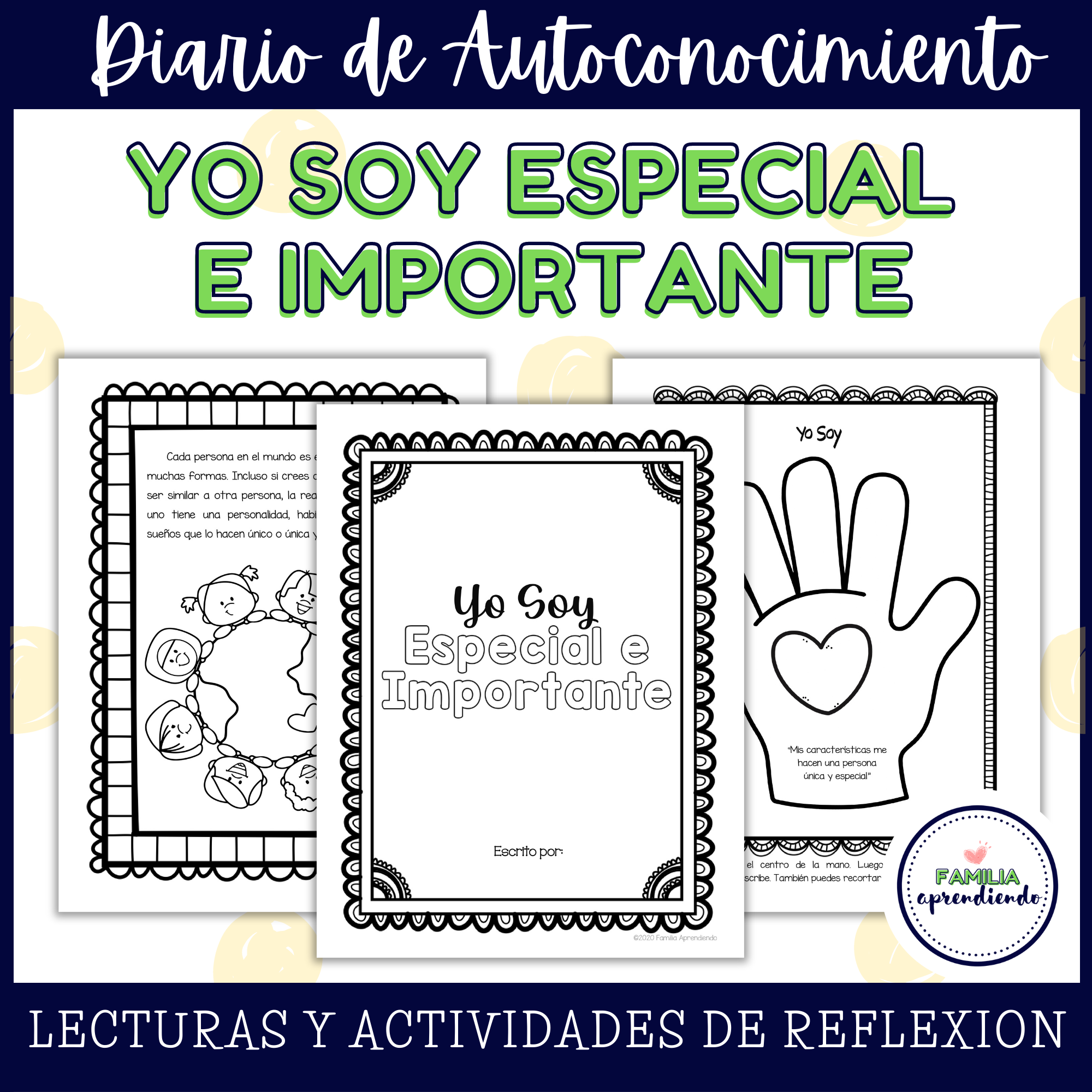Diario de Autoconocimiento Yo Soy Especial e Importante | Made By Teachers