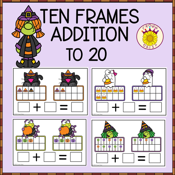 Addition with Ten Frames to 20 Halloween Theme | Made By Teachers