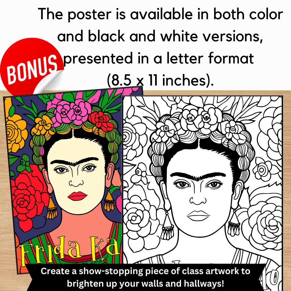 Frida Kahlo Collaborative Poster Mural Project - Hispanic Heritage ...