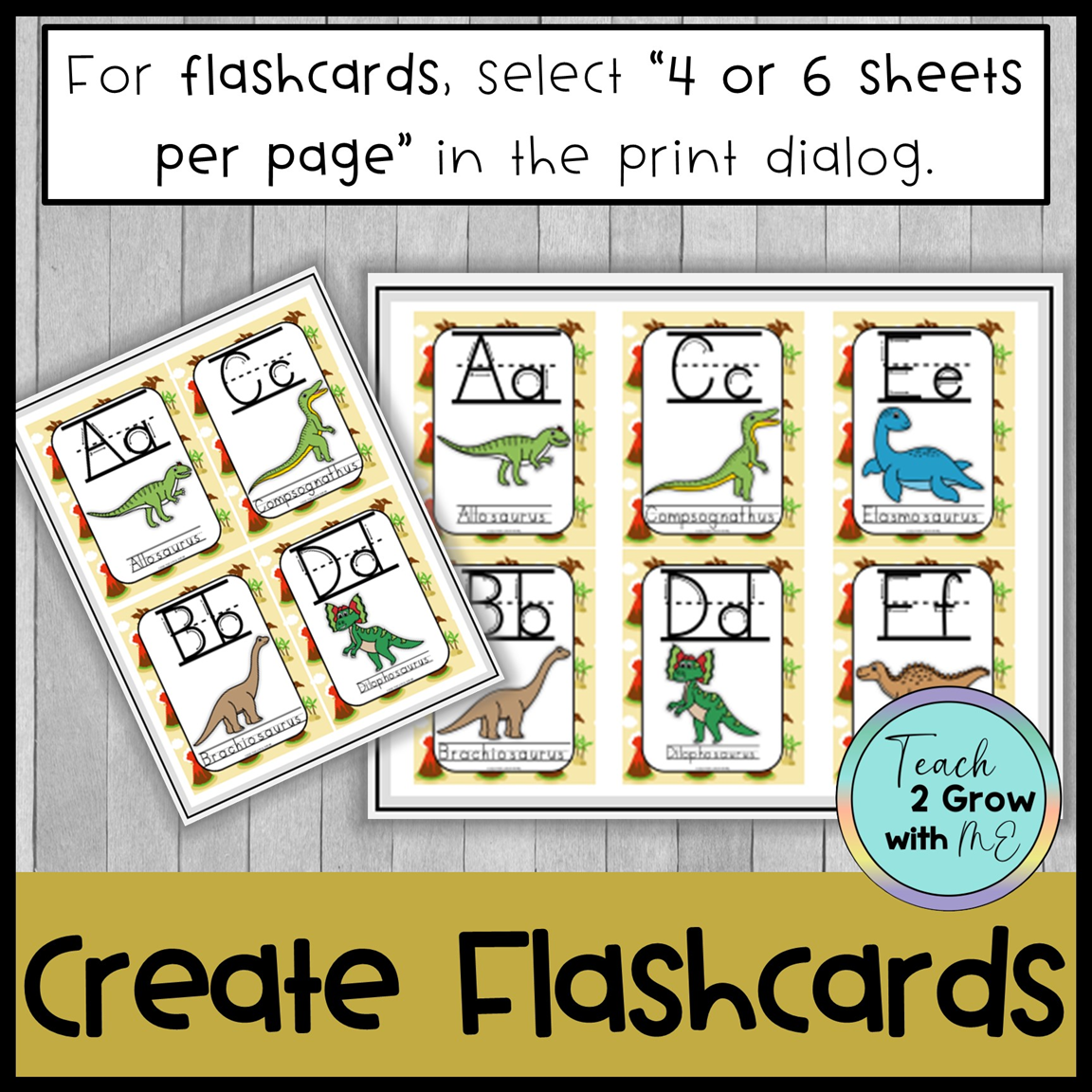 Alphabet Posters Dinosaurs A-Z Volcanoes & Palm Trees Border Classroom ...