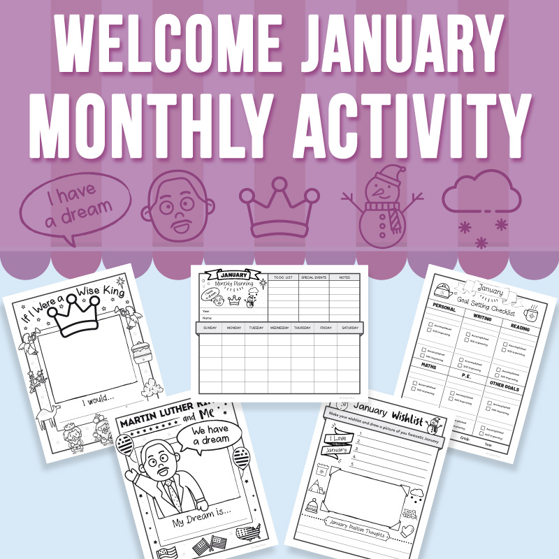 Welcome January Monthly Activity | Made By Teachers