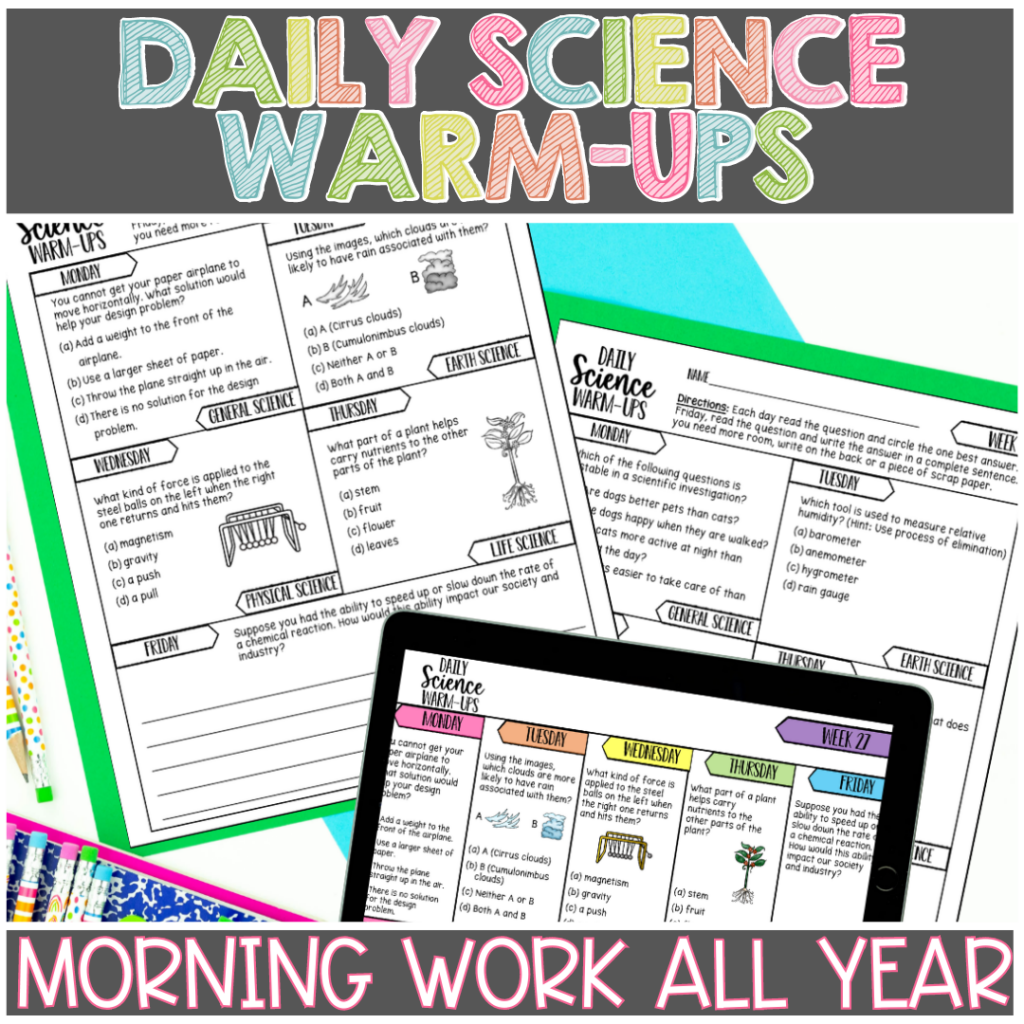Daily Science Warm-Ups for Science Morning Work | Made By Teachers