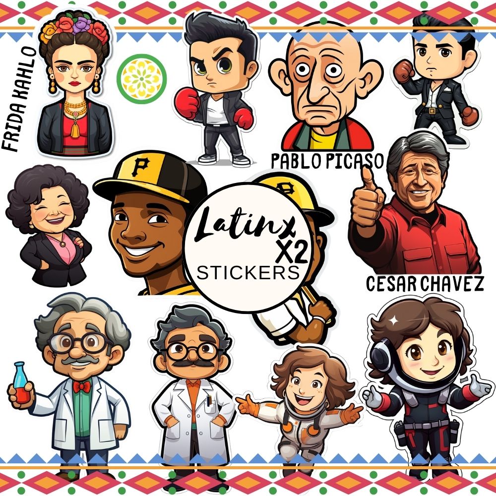 Hispanic Heritage Month Latinx Stickers Latino Leaders Collection ...
