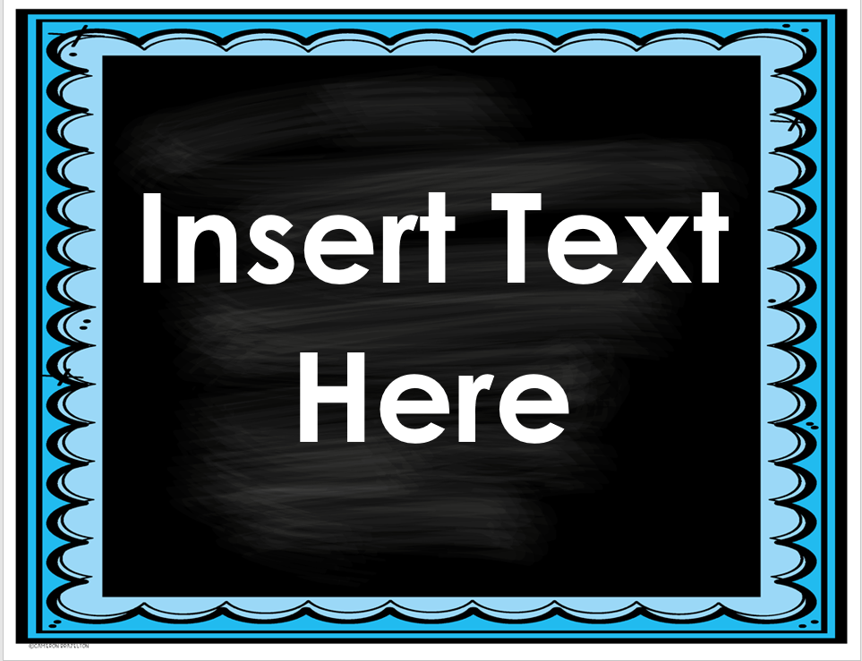 Back to School Door Display Bulletin Board Decoration Chalkboard Bright ...