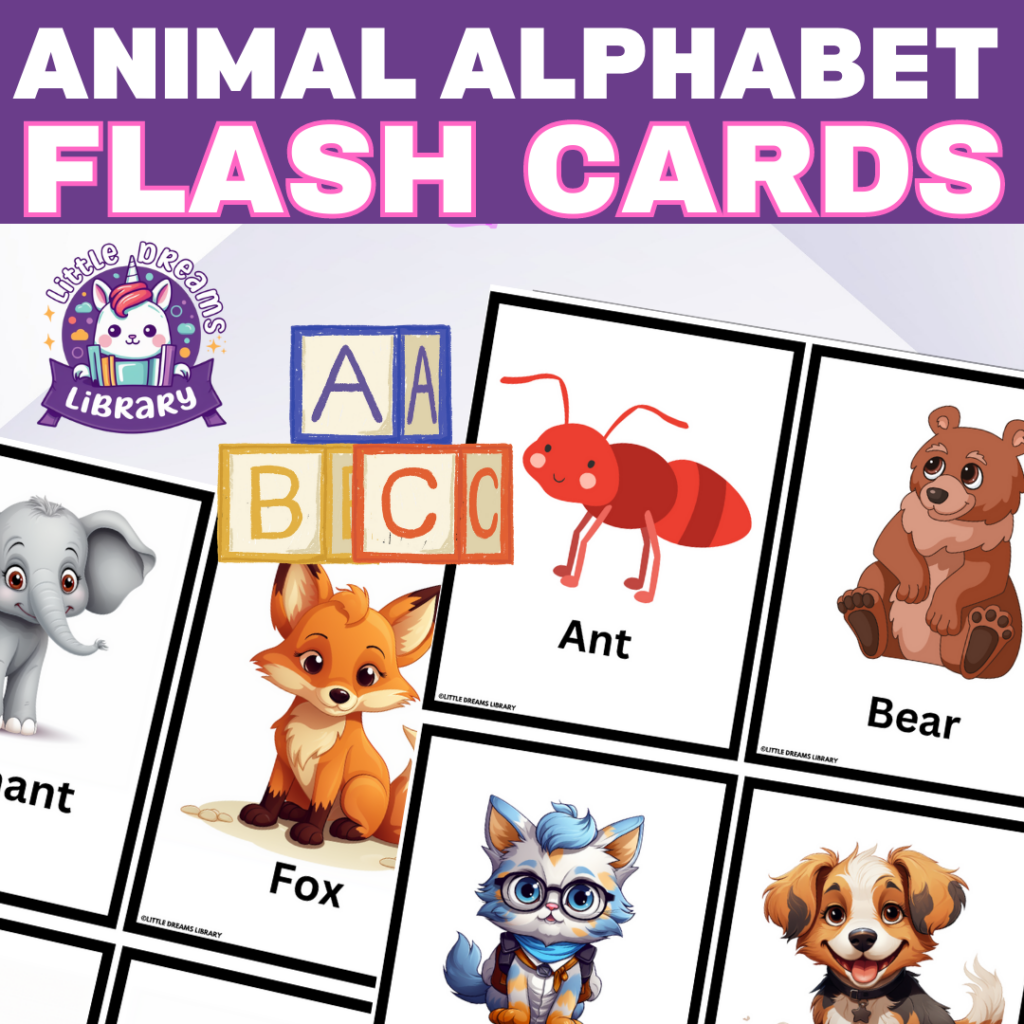 Cartoony Animals Alphabet Flash Cards: Fun Learning for PreK-3rd ...