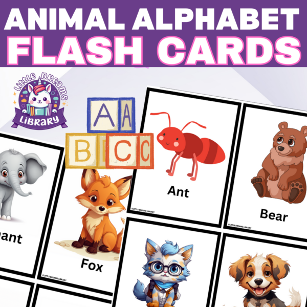 Cartoony Animals Alphabet Flash Cards: Fun Learning for PreK-3rd ...