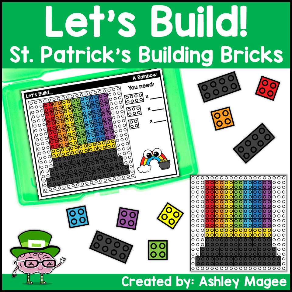 Let's Build - St. Patrick March Building Brick Block Mats Fine Motor ...