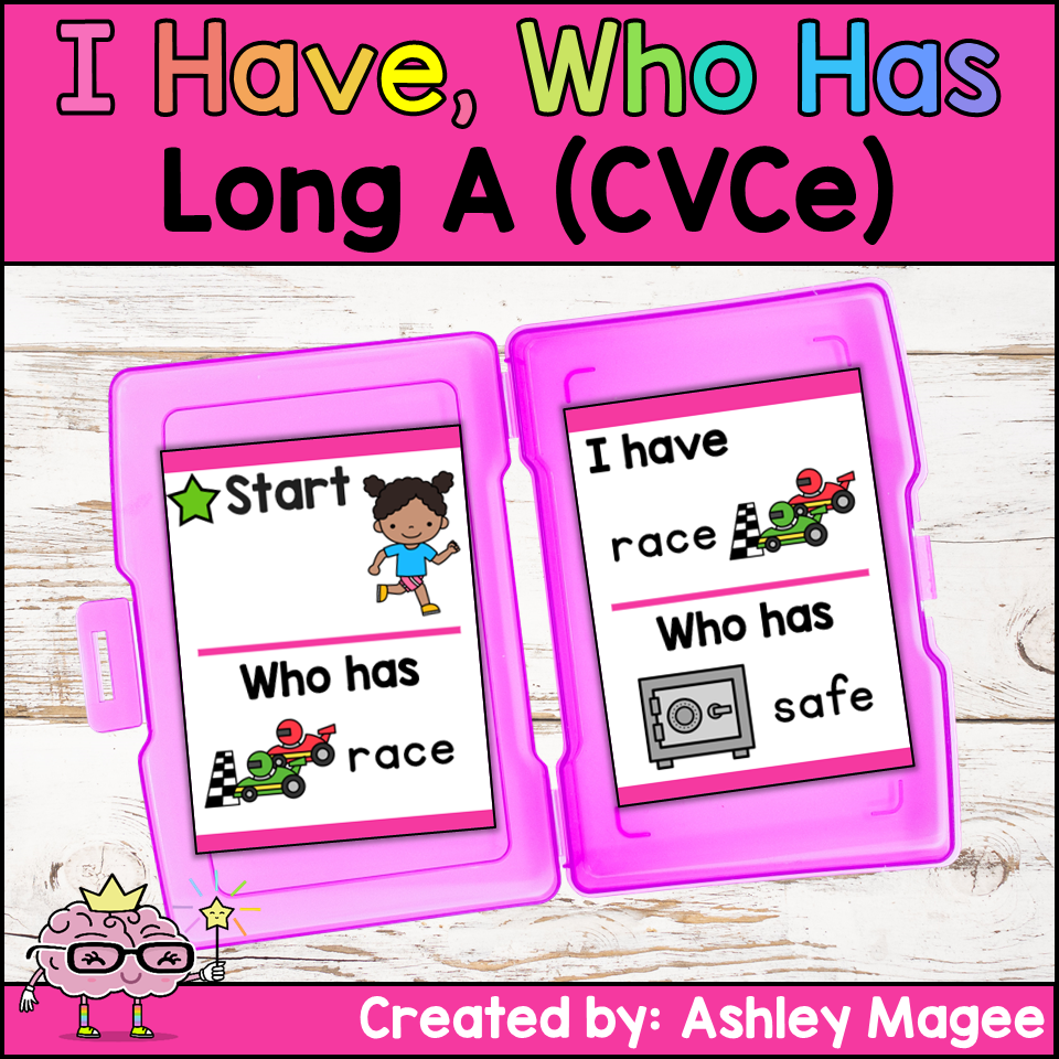 I Have Who Has Long A Words (CVCe) Phonics Game Activity for Practice ...