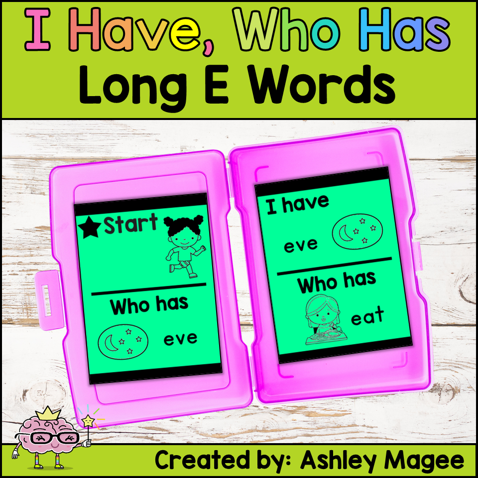 I Have Who Has Long E Words Phonics Game Activity for Practice and ...