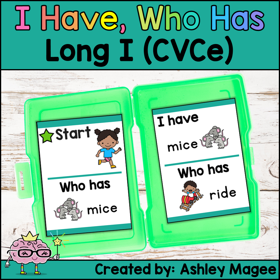 I Have Who Has Long I Words (CVCe) Phonics Game Activity for Practice ...